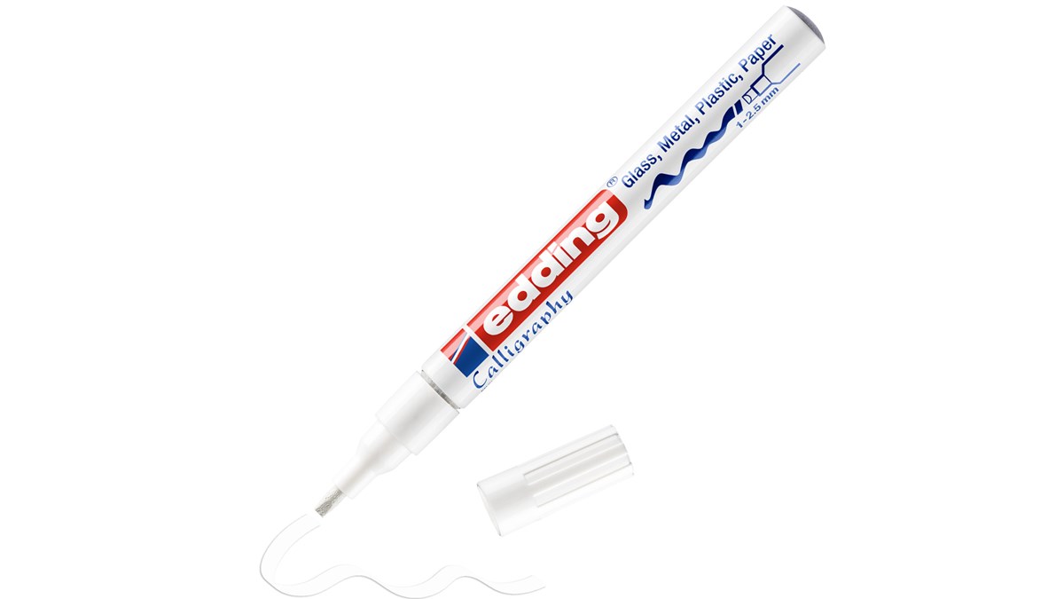 edding 753 Glanzlack-Marker weiß, Kalligrafie Spitze 1-2,5 mm (4-753049)