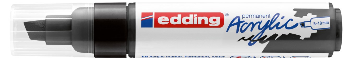 edding 5000 Acrylmarker breit schwarz, Keilspitze 5-10 mm (4-5000901)
