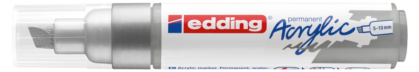 edding 5000 Acrylmarker breit silber, Keilspitze 5-10 mm (4-5000923)