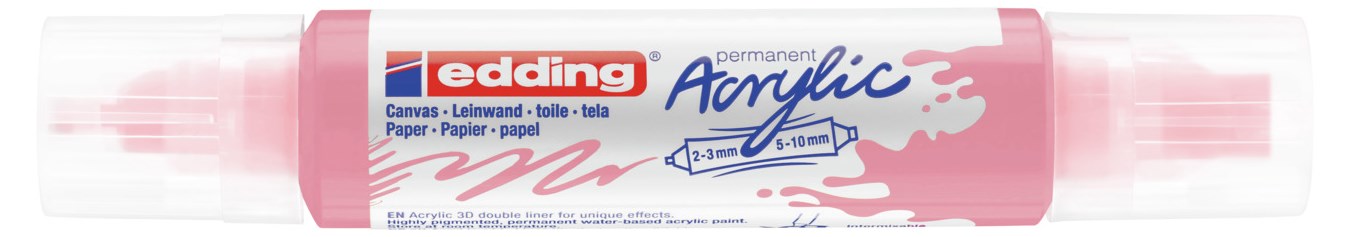 edding 5400 Acryl 3D Double Liner edel mauve, Tubenspitze 2-3 mm + 5-10 ...